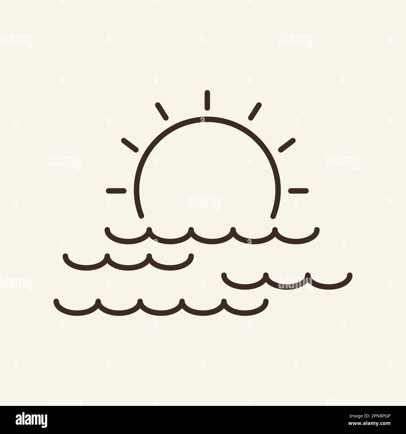 Sunset line icon Stock Vector Image & Art - Alamy