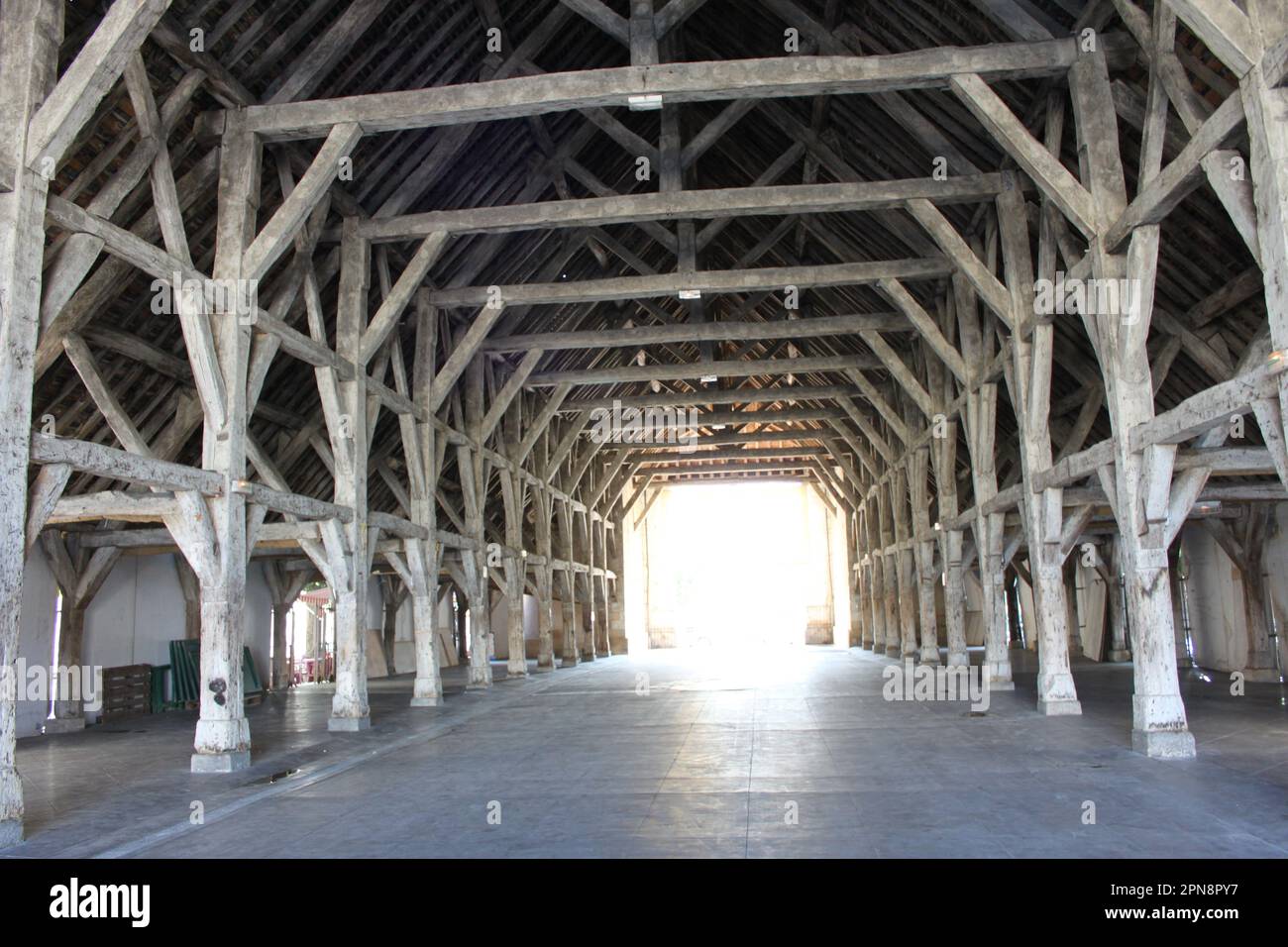Timber Market Hall Richelieu France Stock Photo - Alamy
