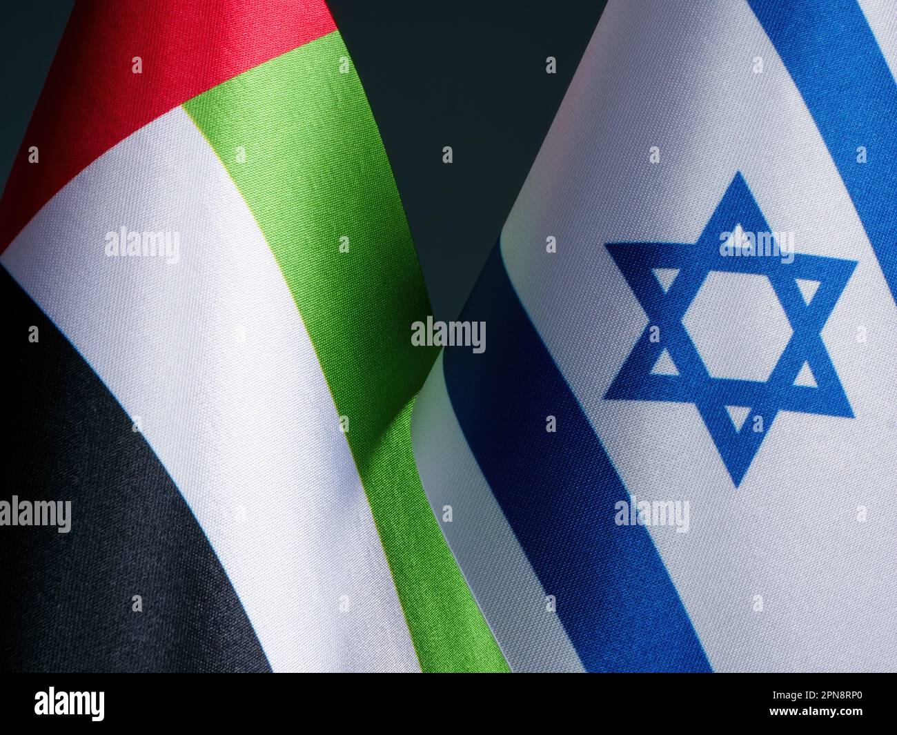 Flags of UAE United Arab Emirates and Israel Stock Photo - Alamy