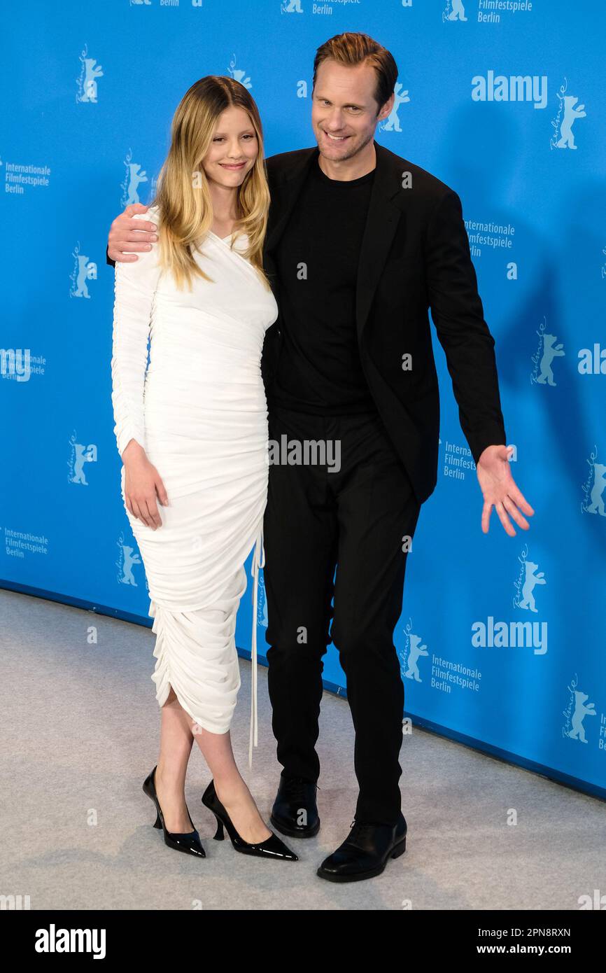 Mia Goth , Alexander Skarsgård photographed attending the photocall for ...