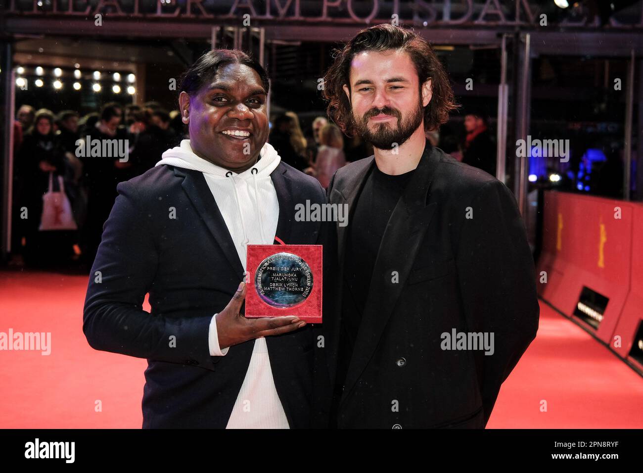 Derik Lynch and Matthew Thorn - winners of the Silver Bear Jury Prize for Marungka Tjalatjunu ...