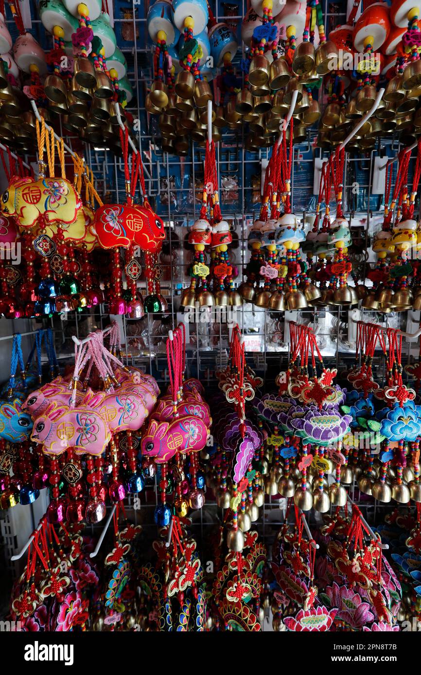 Shop selling decorations for the Chinese New Year of the Rabbit ...