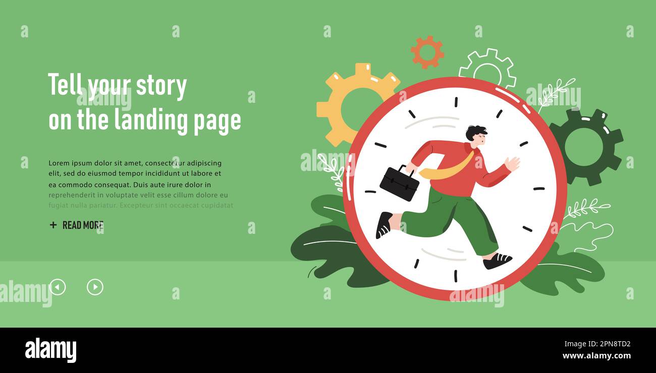 Cartoon person running inside clock dial Stock Vector Image & Art - Alamy