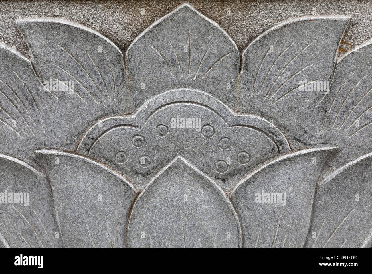 Kwan Im Thong Hood Cho Chinese Temple. wall decoration. Lotus flower ...