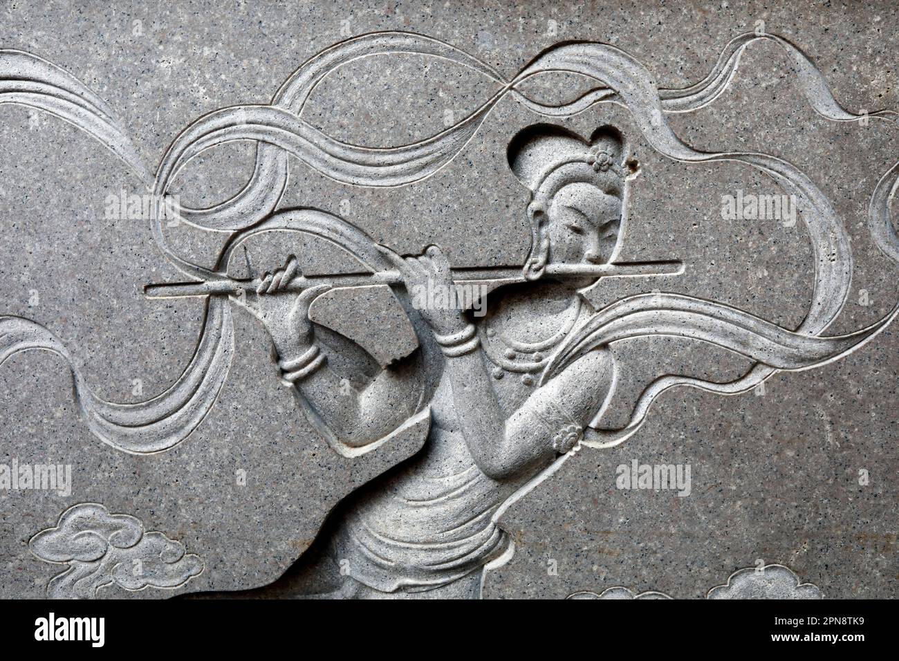 Kwan Im Thong Hood Cho Chinese Temple. wall decoration. Kuan Yin or ...