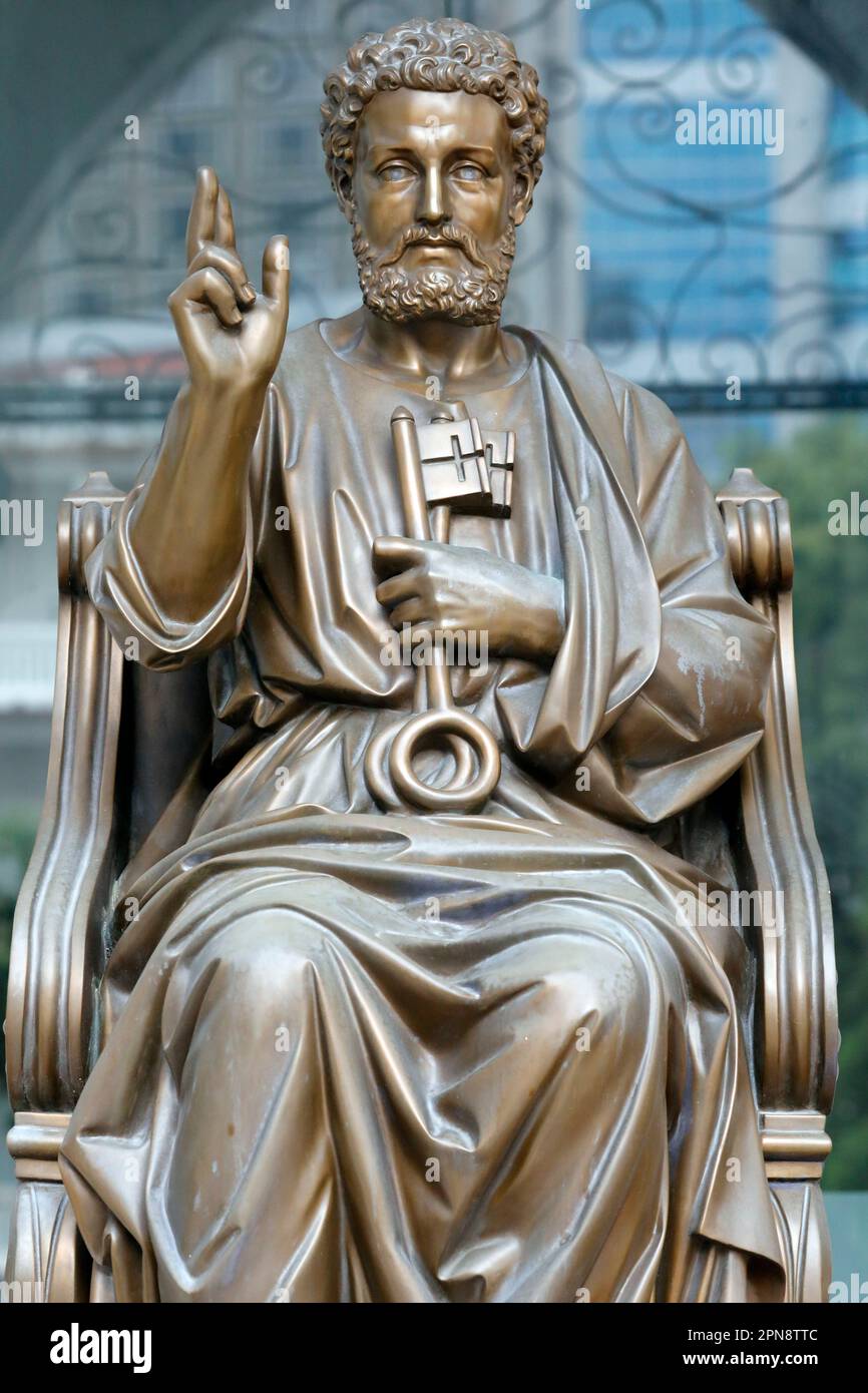 Church of Saints Peter and Paul. Saint Peter holding the keys to heaven ...