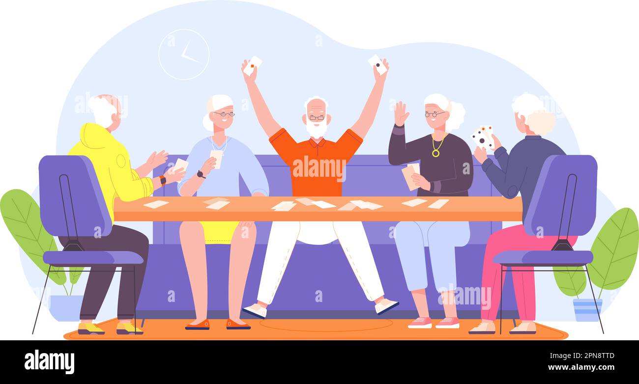 Senior cards play Stock Vector Images - Alamy