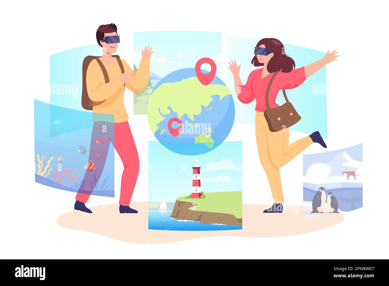 Metaverse experience virtual reality Cut Out Stock Images & Pictures ...