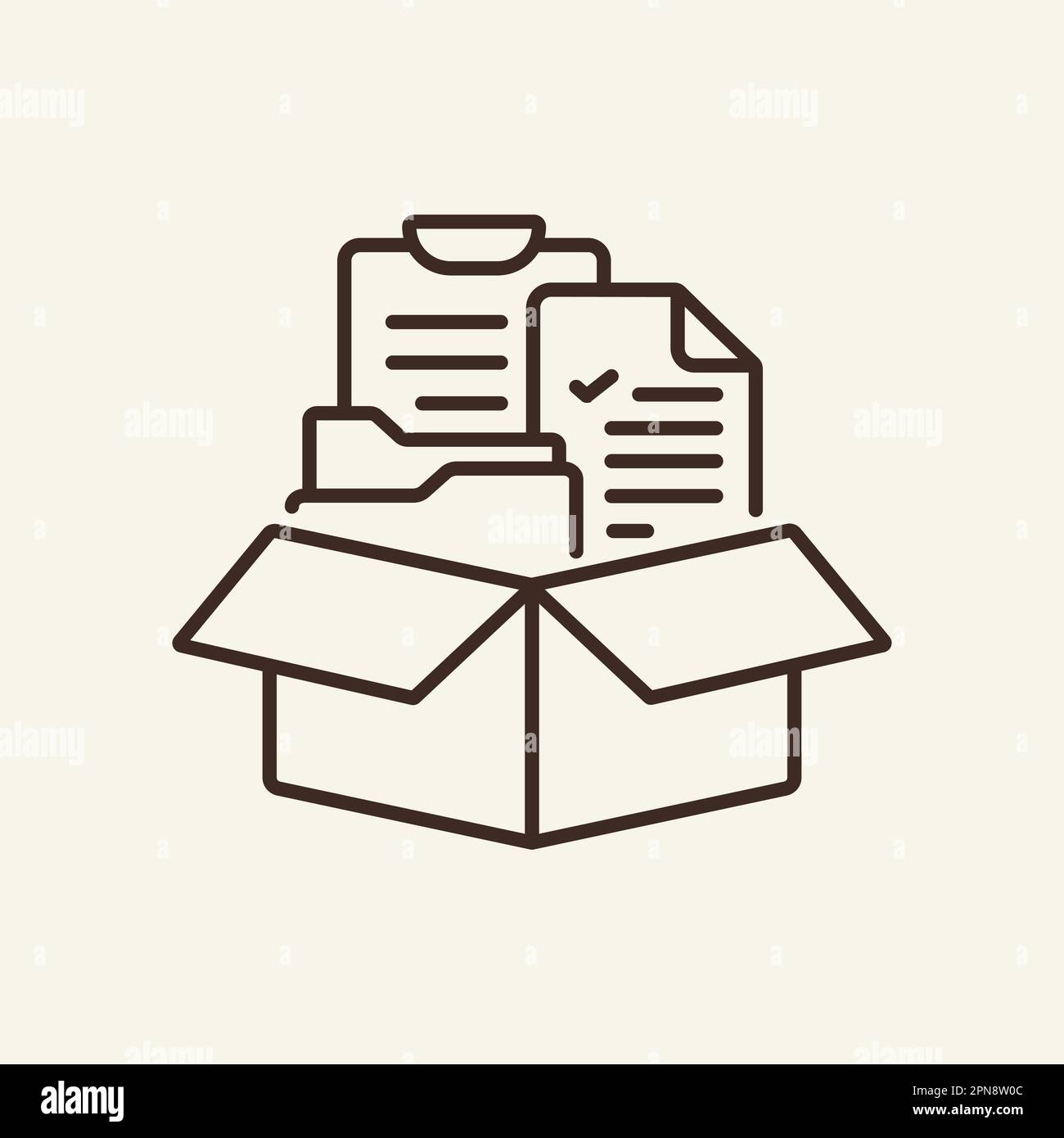 Icon document archiving Stock Vector Images - Alamy
