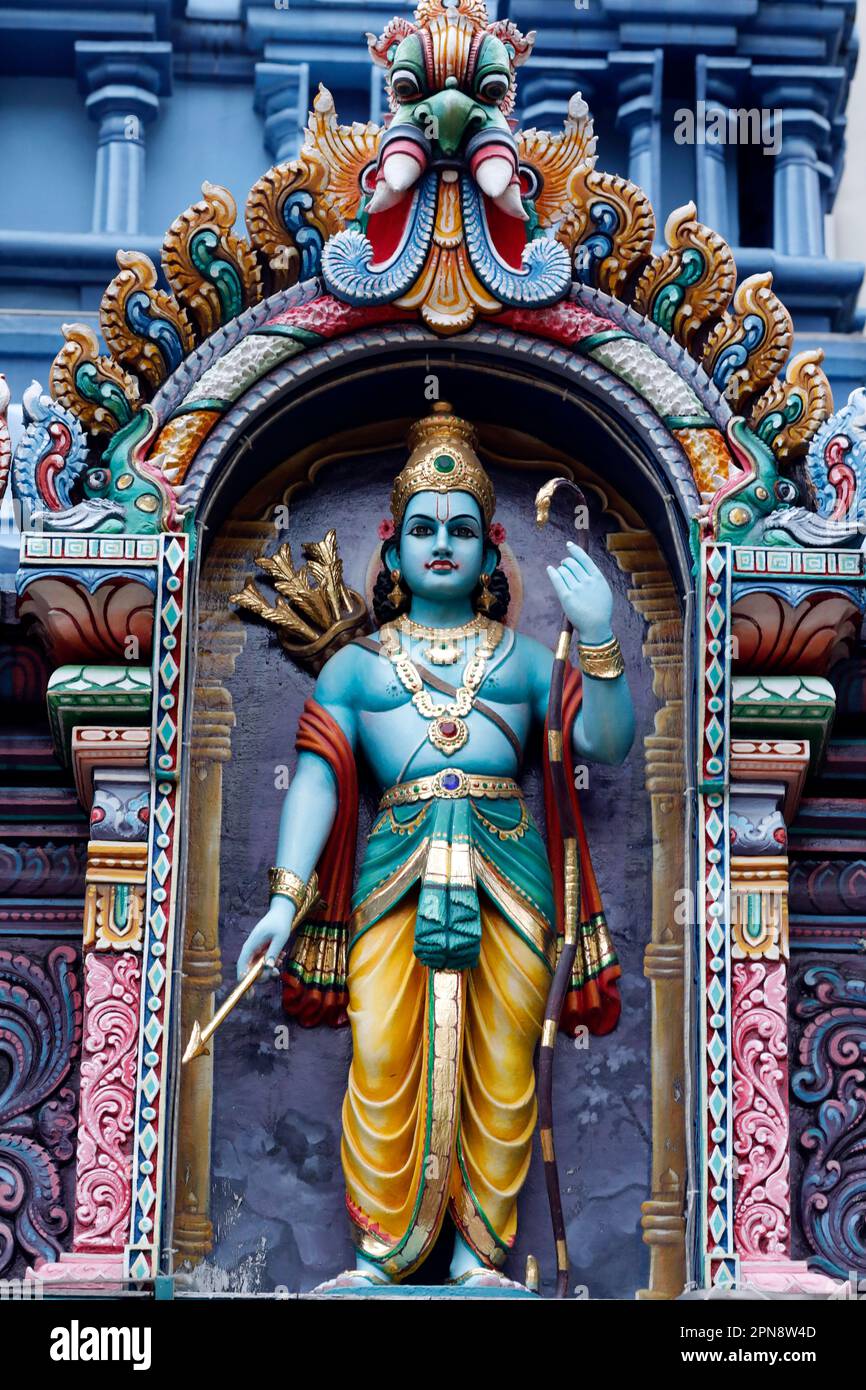 Sri Krishnan hindu temple. Rama hindu God with arrows. He is considered ...