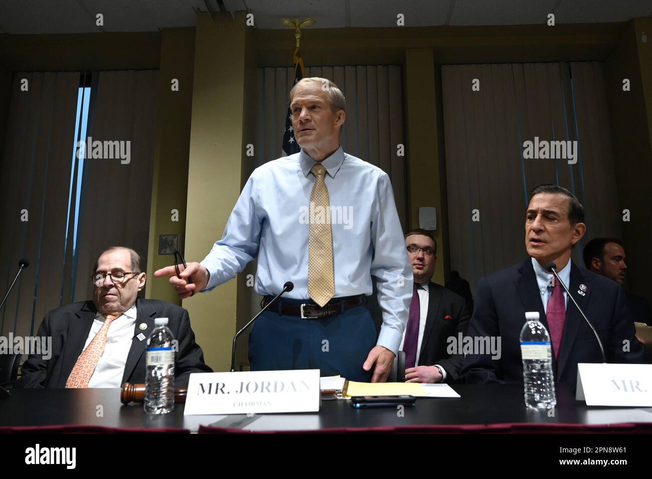 New York, USA. 17th Apr, 2023. (L-R) Congressman Jerry Nadler, D-NY ...