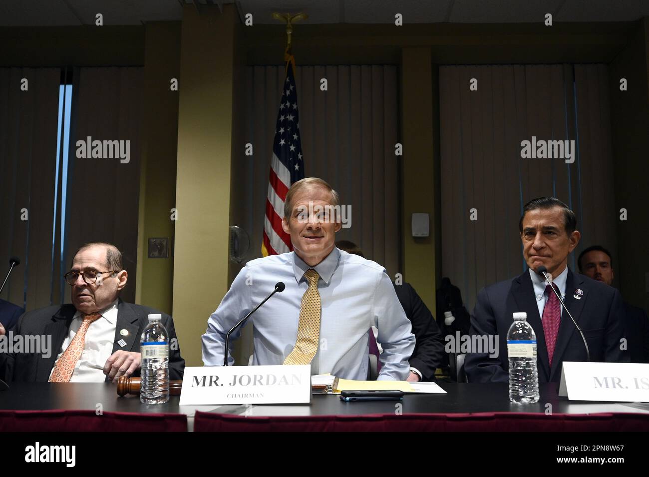 New York, USA. 17th Apr, 2023. (L-R) Congressman Jerry Nadler, D-NY ...