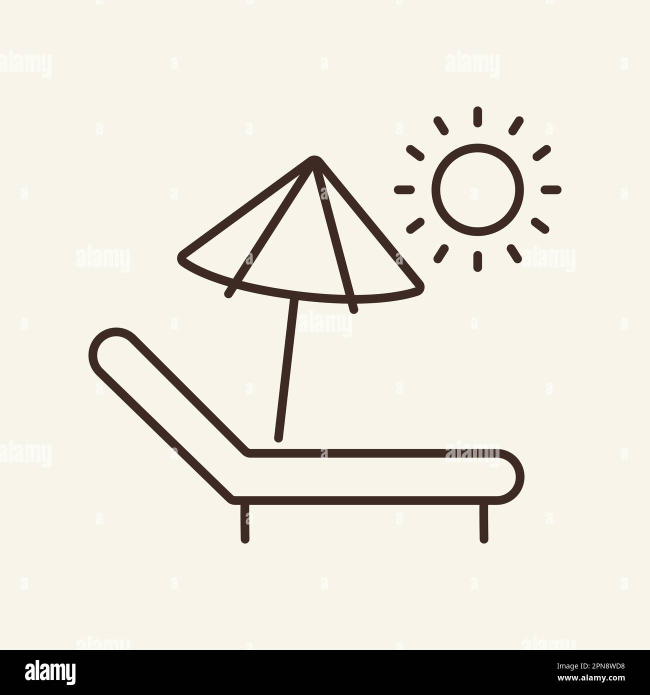 Pool sun lounger Stock Vector Images - Alamy