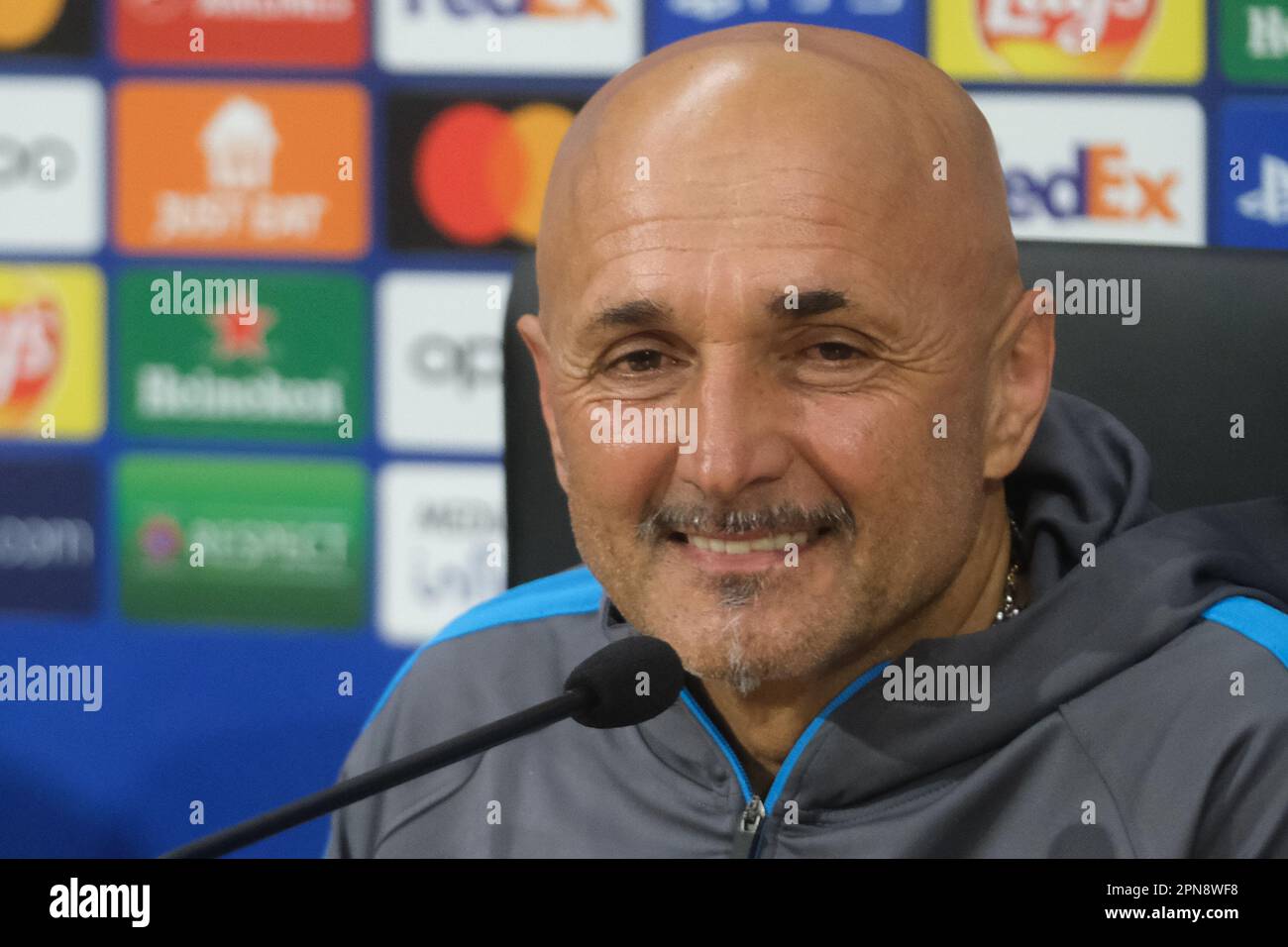 SSC Napoli's Italian coach Luciano Spalletti During press conference ...