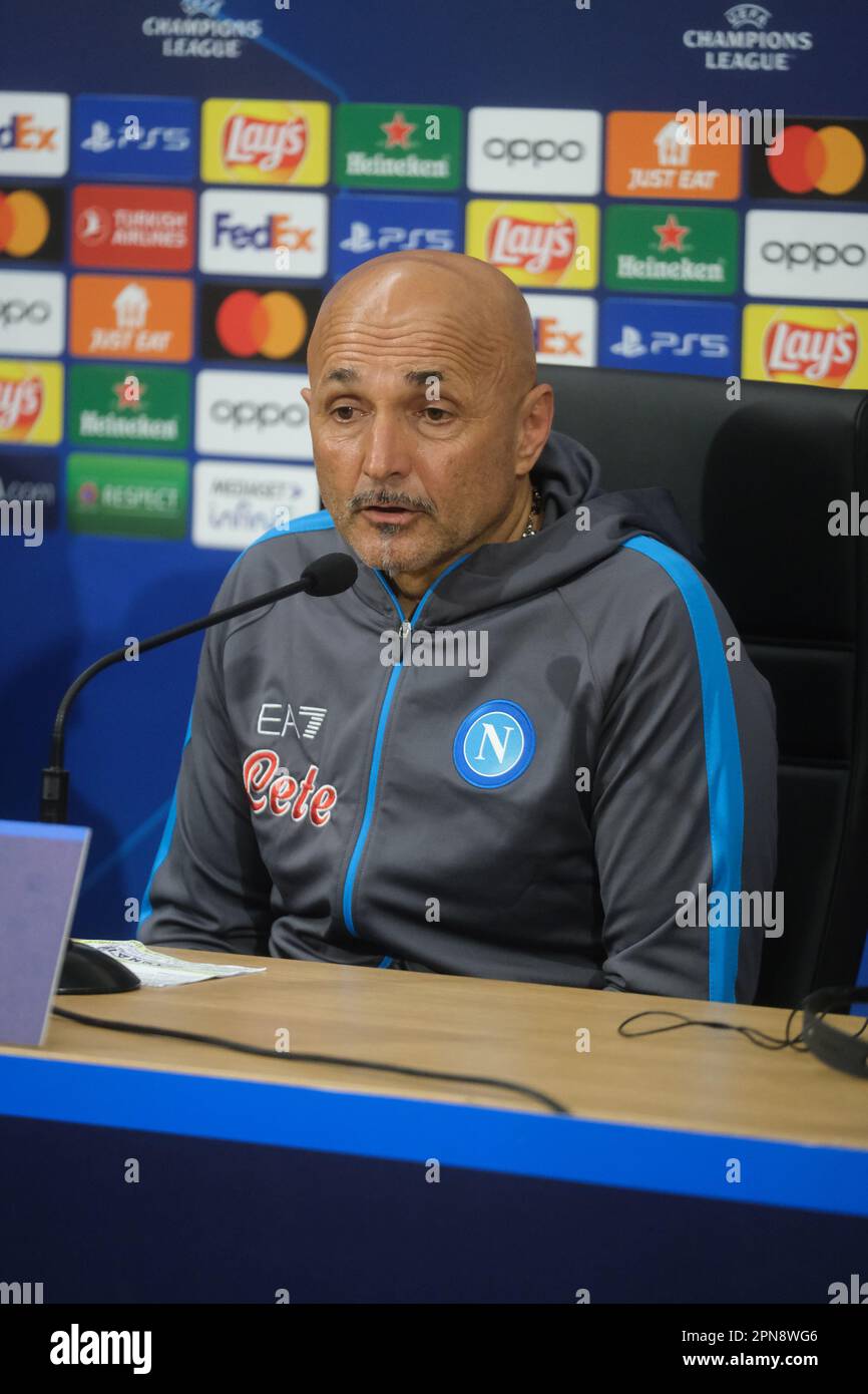 SSC Napoli's Italian coach Luciano Spalletti During press conference ...