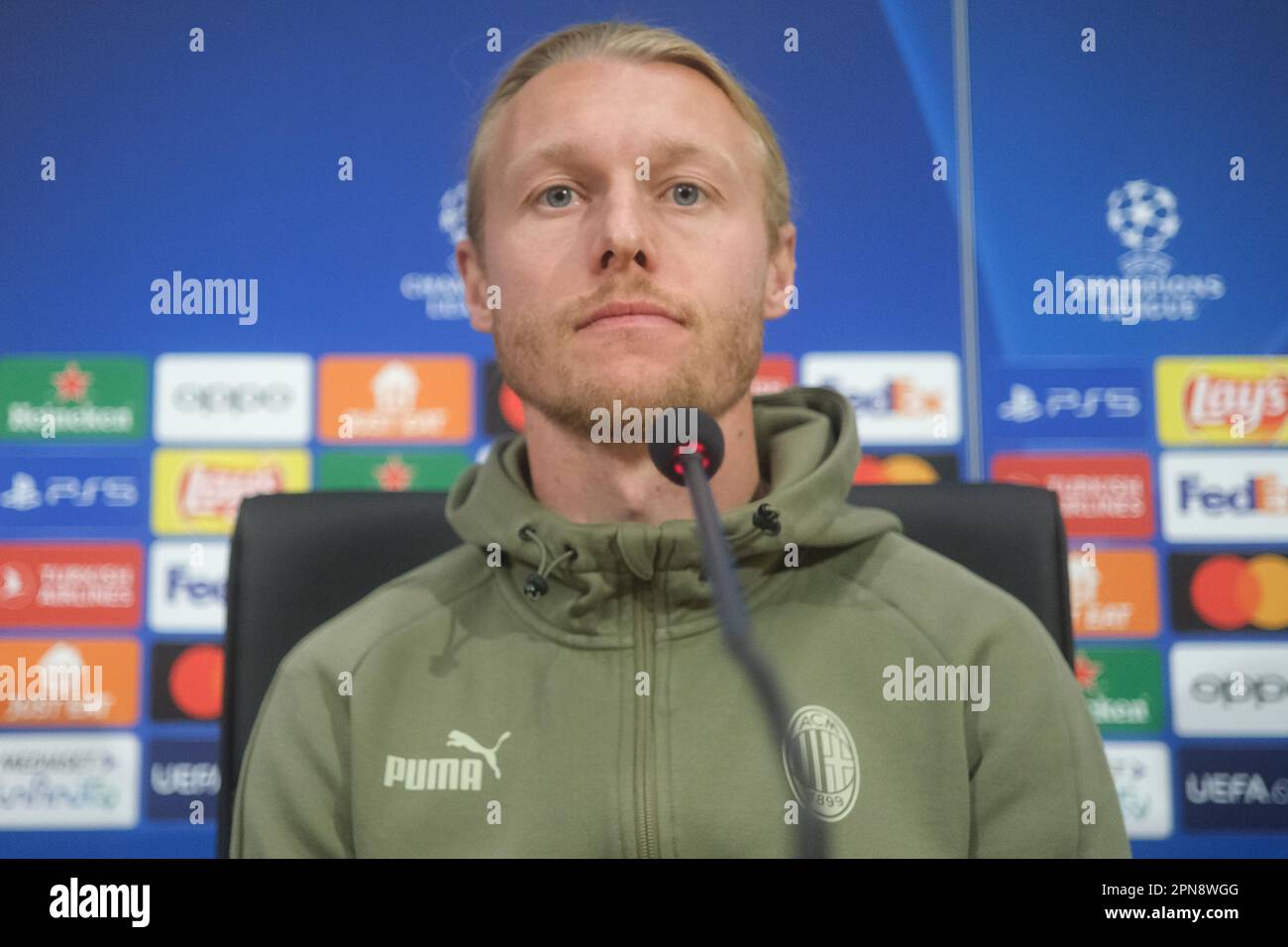 MilanÕs Danish defender Simon Kjar During press conference AC Milan ...