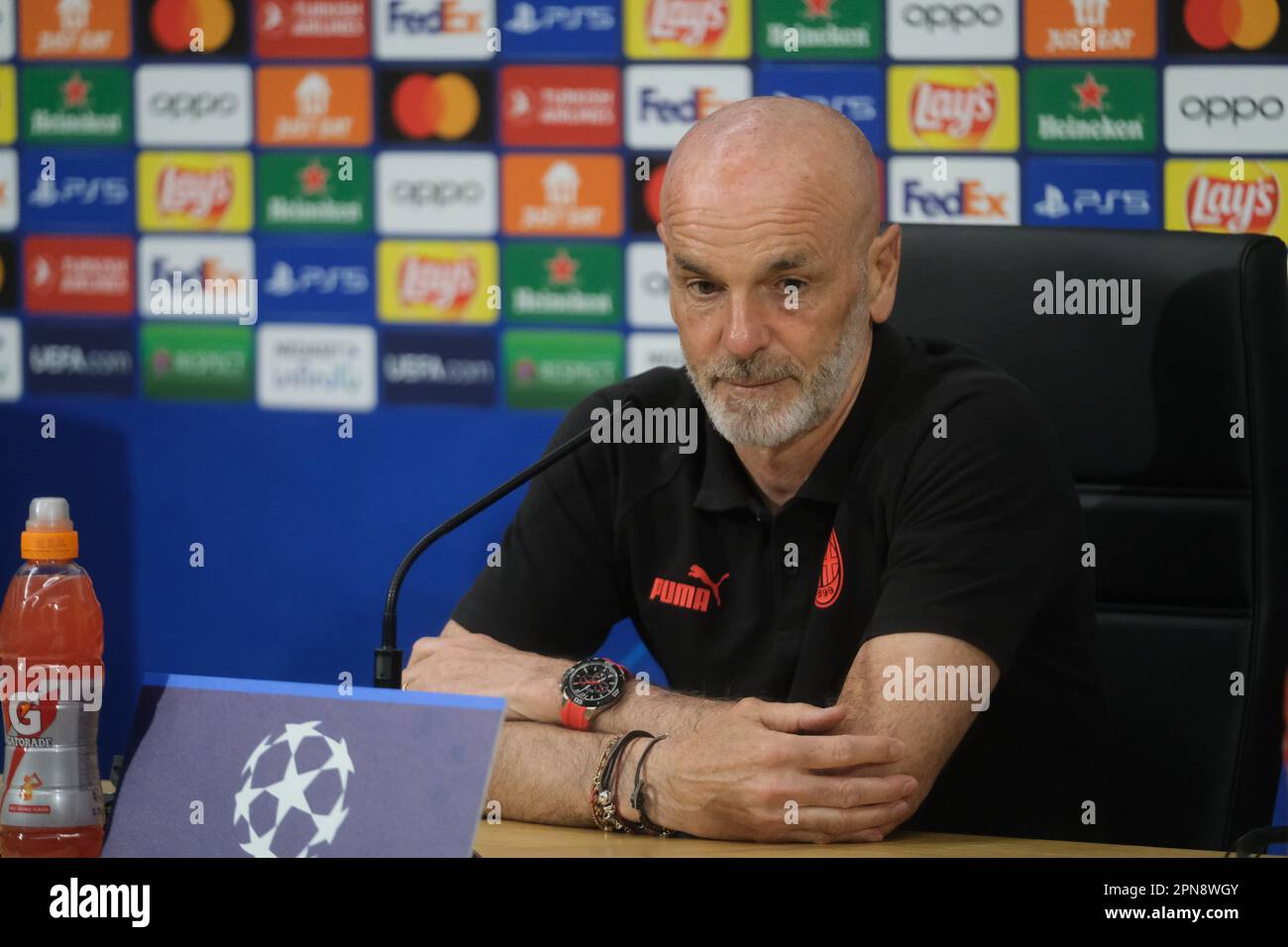 MilanÕs Italian Coach Stefano Pioli During press conference AC Milan ...