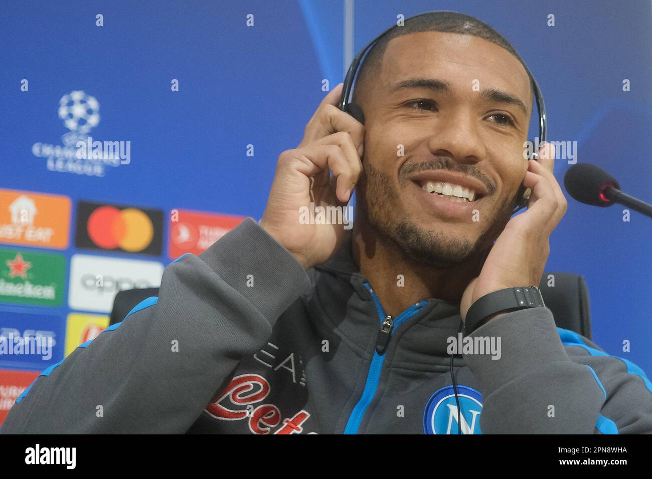 SSC Napoli's Brazilian defender Juan Jesus During press conference SSC ...