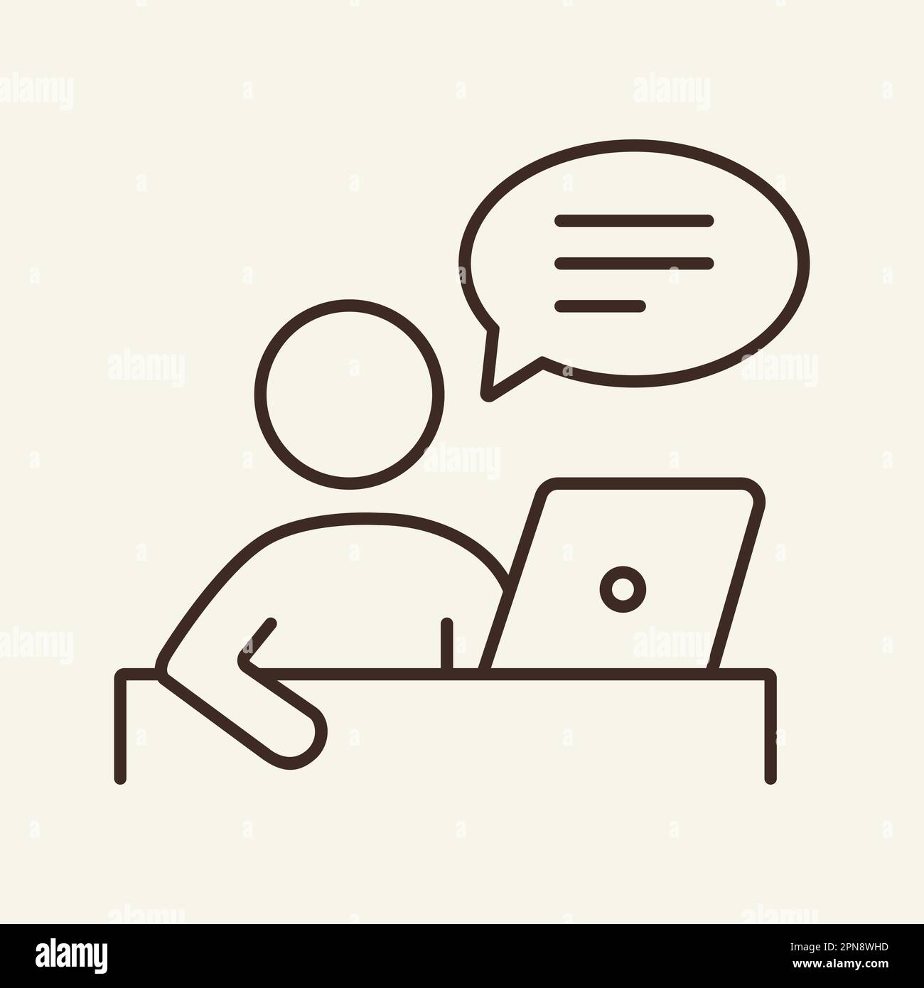 Employee line icon Stock Vector Image & Art - Alamy