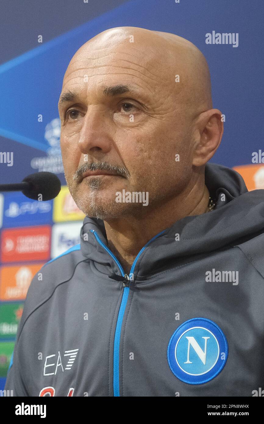 SSC Napoli's Italian coach Luciano Spalletti during press conference ...