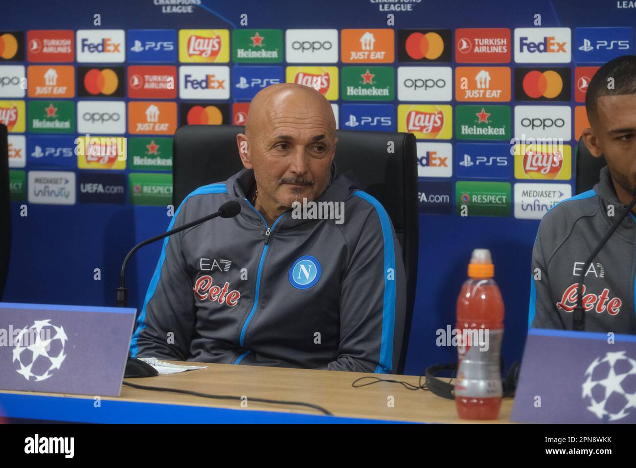 SSC Napoli's Italian coach Luciano Spalletti during press conference ...