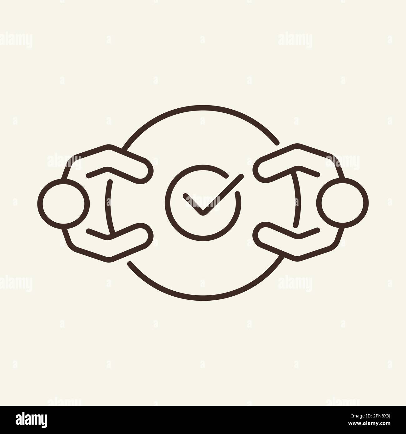 Brainstorming table icon outline Stock Vector Images - Alamy