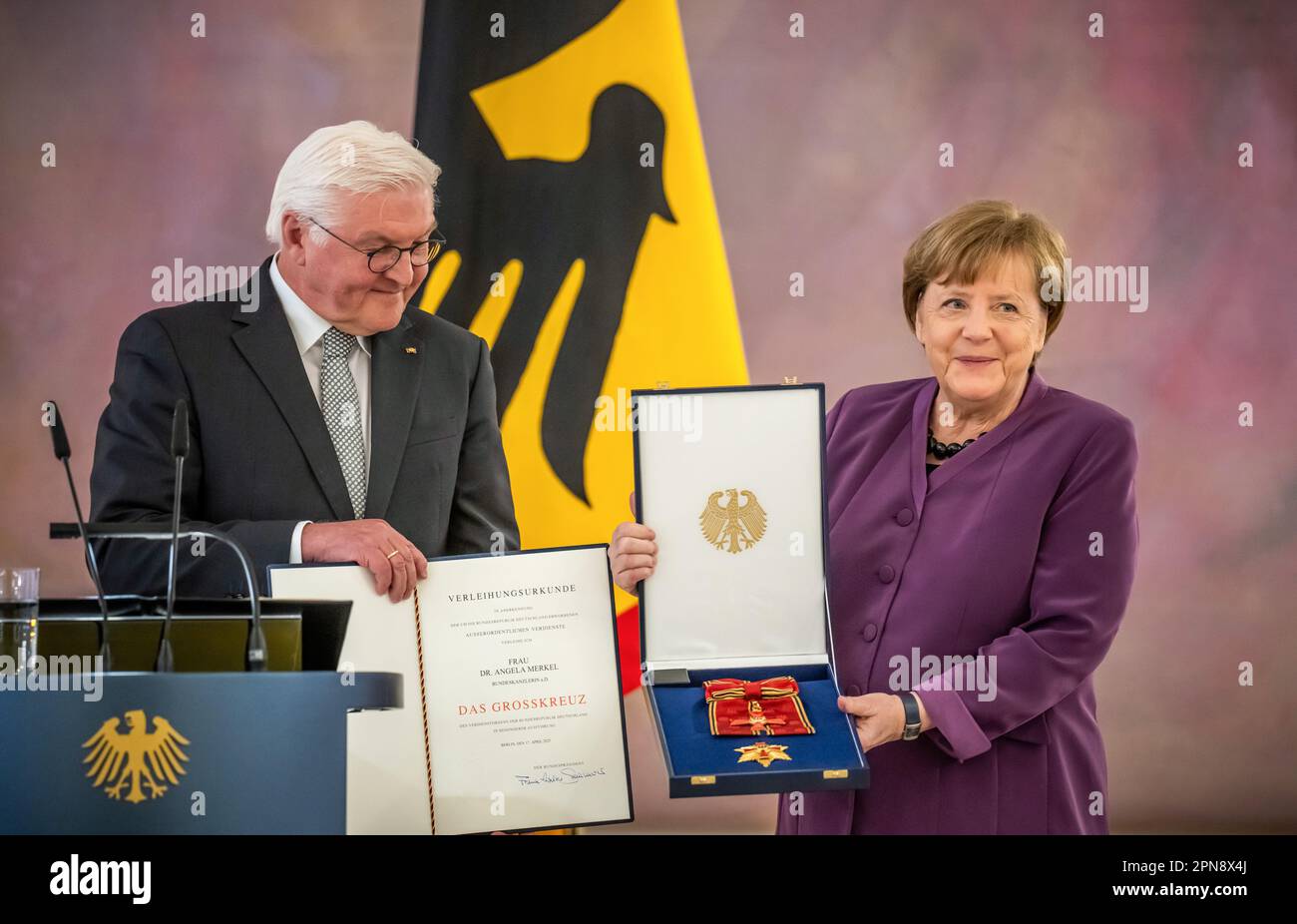 Berlin, Germany. 17th Apr, 2023. Angela Merkel (CDU), former German ...