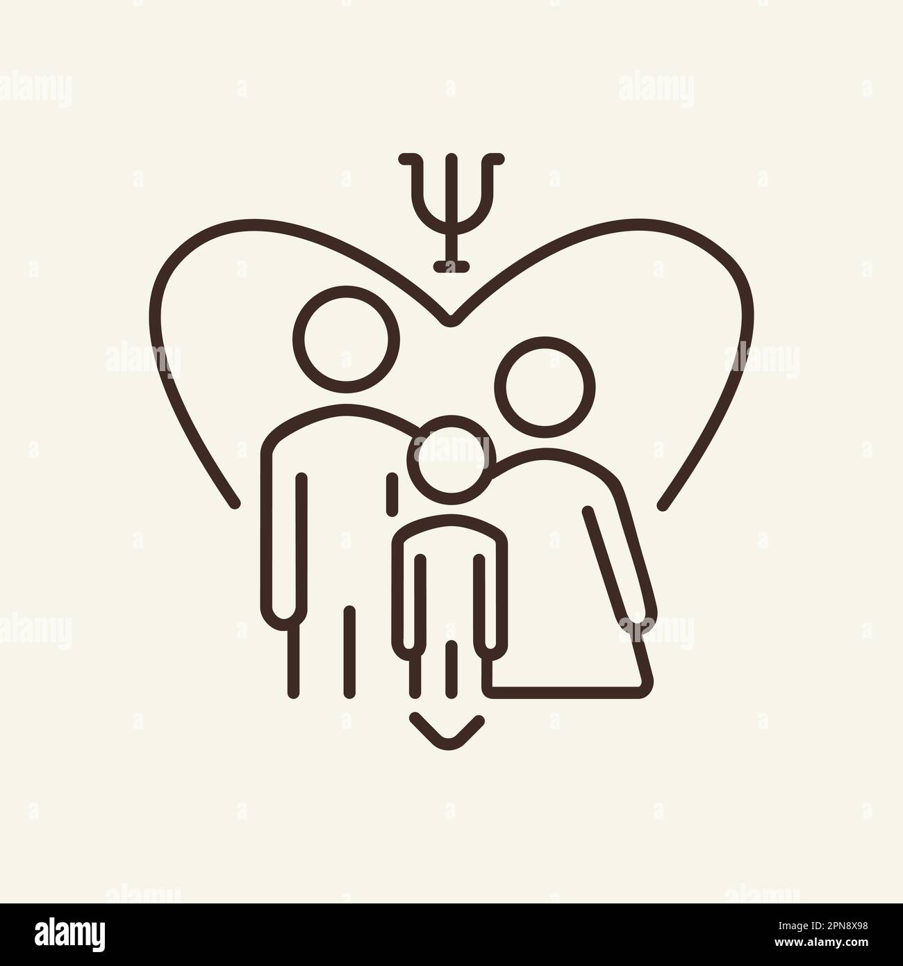 Family psychology vector line hi-res stock photography and images - Alamy