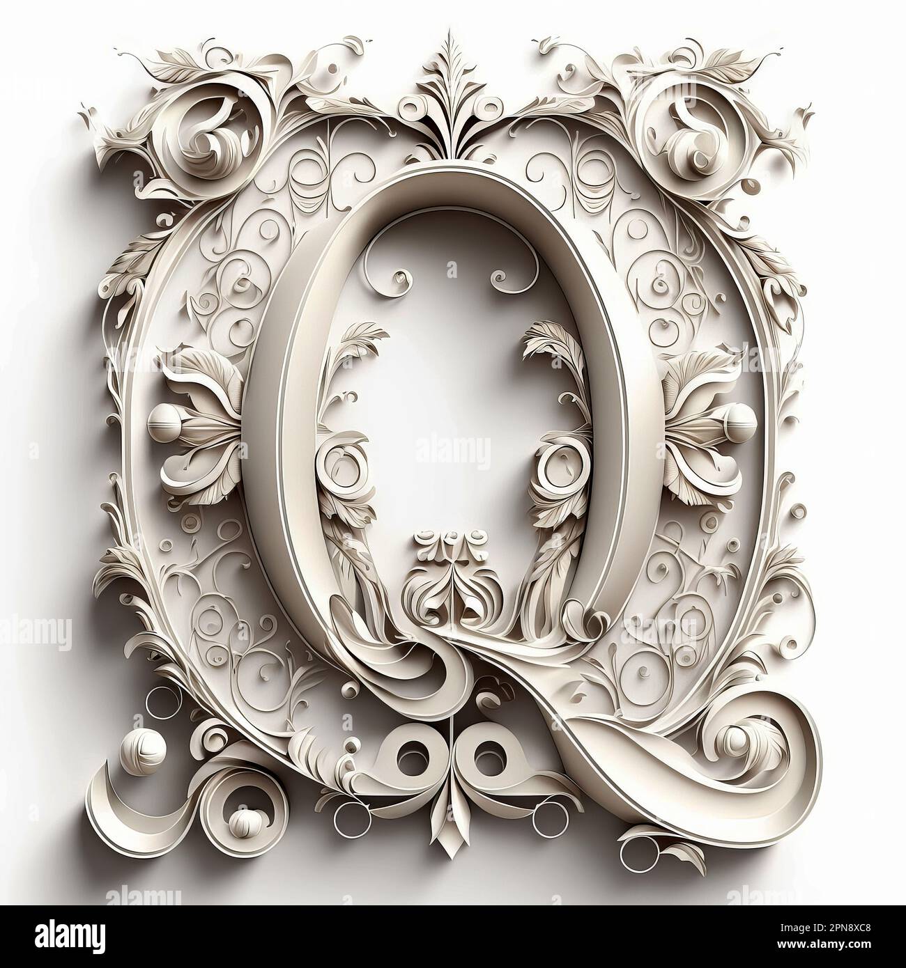 Letter q flower logo hi-res stock photography and images - Alamy