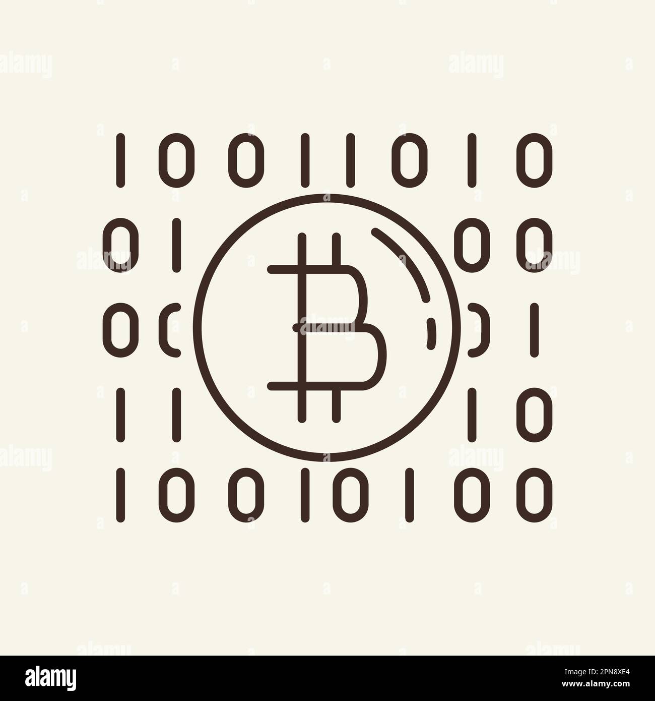 Bitcoin computer network thin Stock Vector Images - Alamy