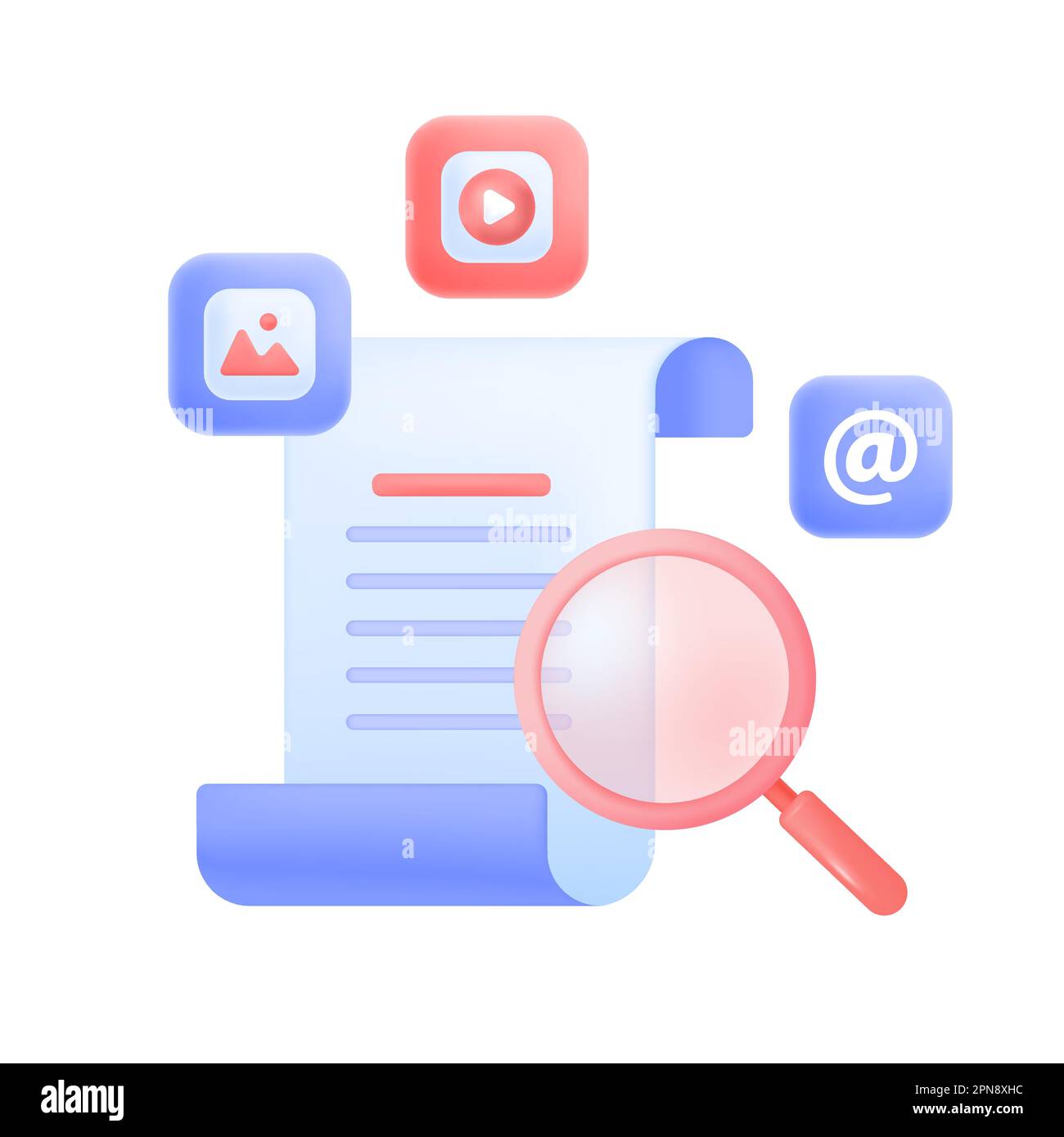 Database magnifier Stock Vector Images - Alamy