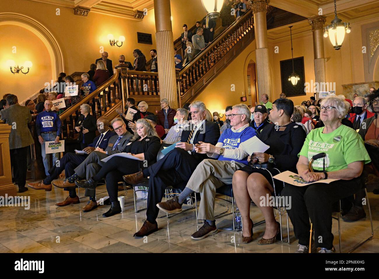 TOPEKA, KANSAS - MARCH 15, 2023 KanCare Expansion Rally supporters ...