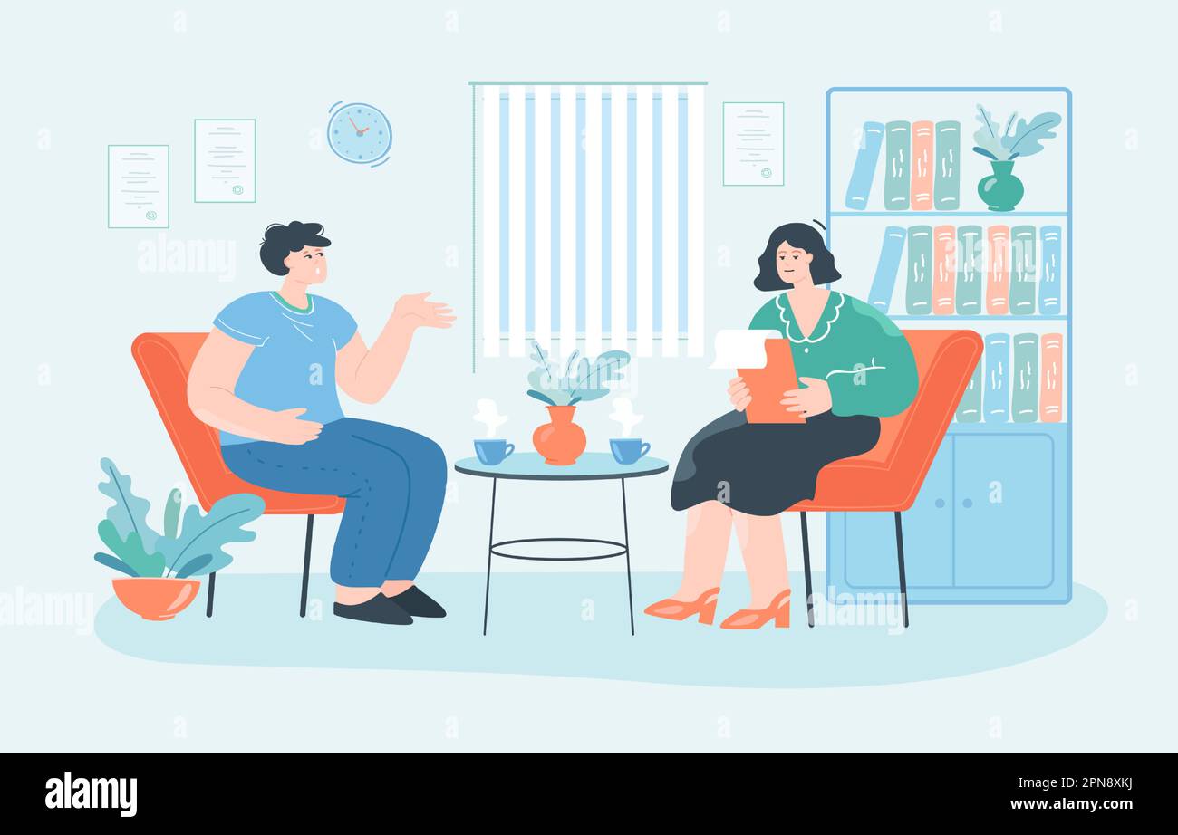 Therapist and client Stock Vector Images - Alamy