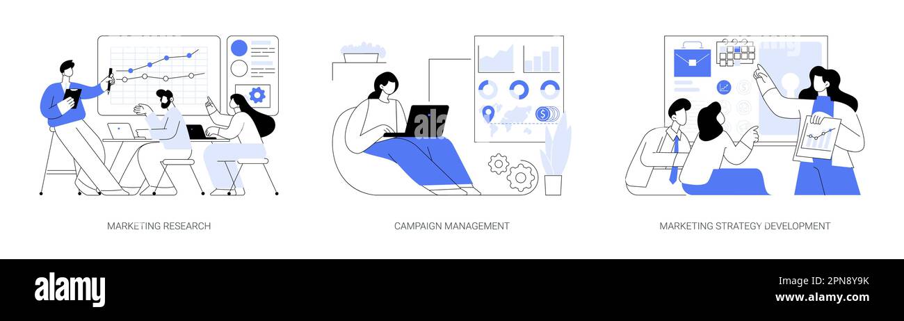 Marketing department at big company abstract concept vector ...