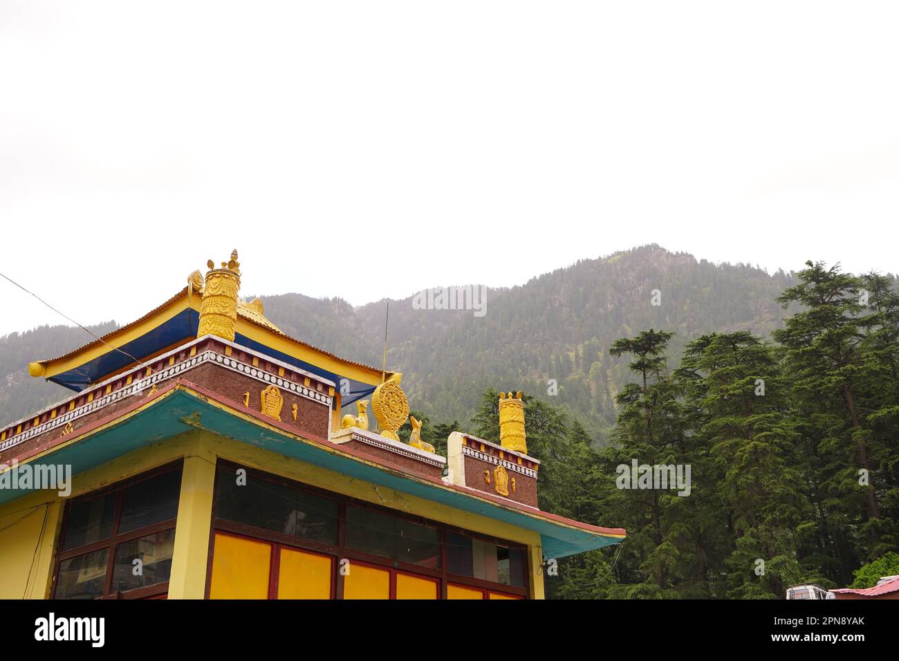 Manali Himalaya Himachal Pradesh Hadimba temple Monastery Stock Photo ...