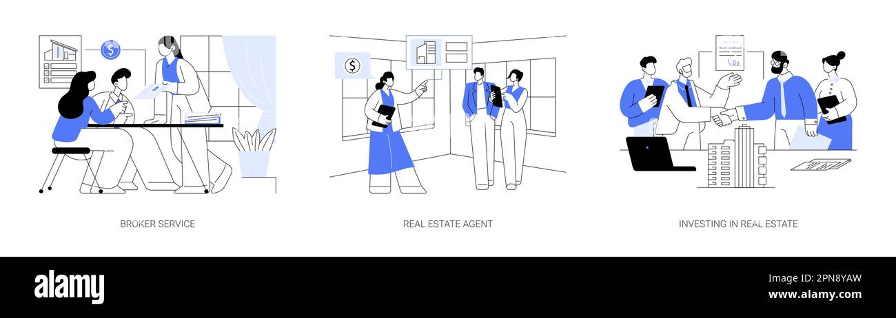 Real estate business abstract concept vector illustrations Stock Vector ...