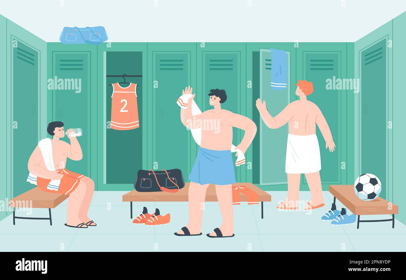 Players changing room Stock Vector Images - Alamy