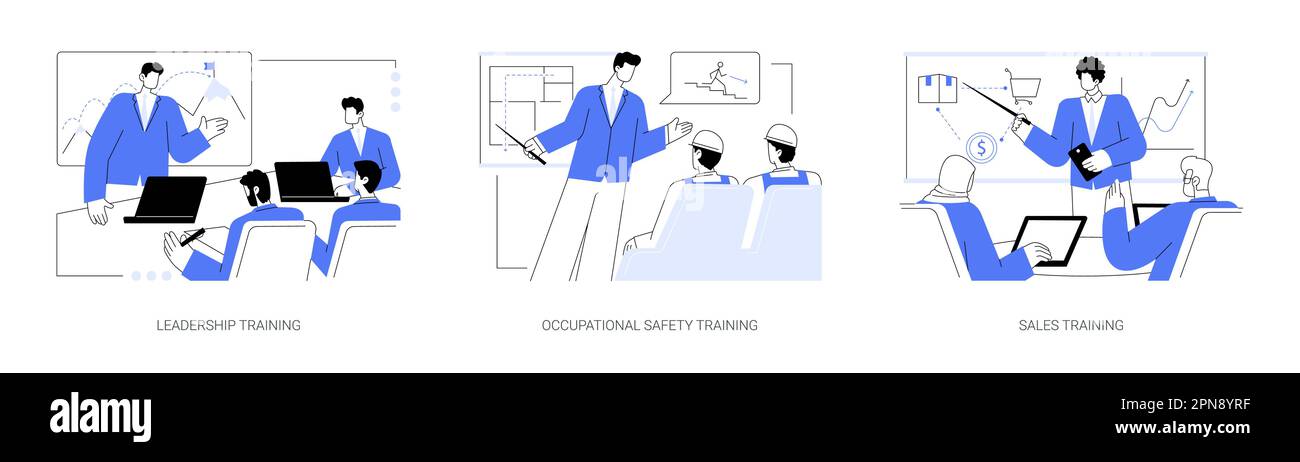 Employee training abstract concept vector illustrations Stock Vector ...