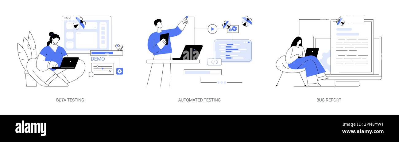 Quality assurance team abstract concept vector illustrations Stock ...