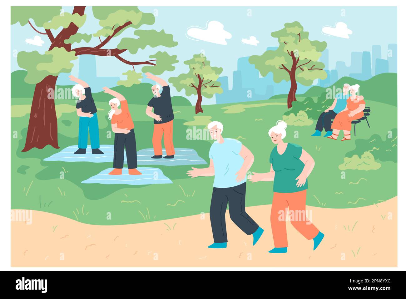 Pensioners active Stock Vector Images - Alamy