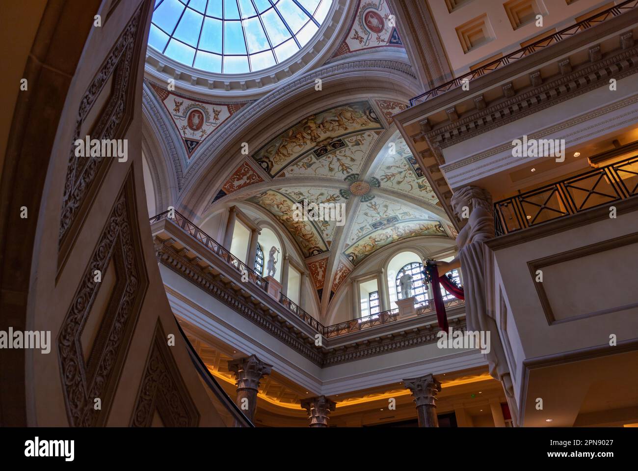 A picture of the interior of the Forum Shops at Caesars Palace Stock ...