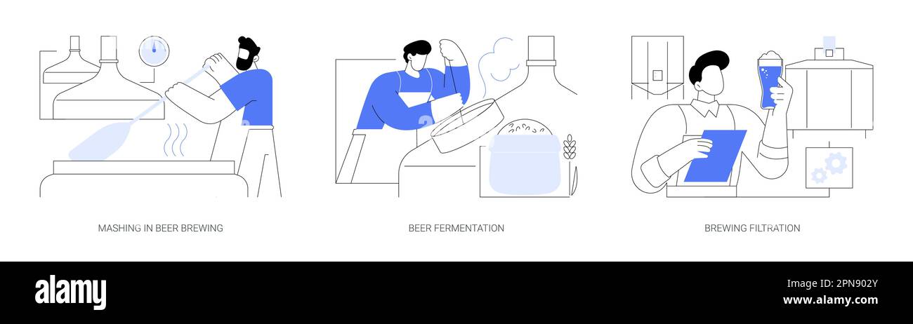 Beer production abstract concept vector illustrations Stock Vector ...