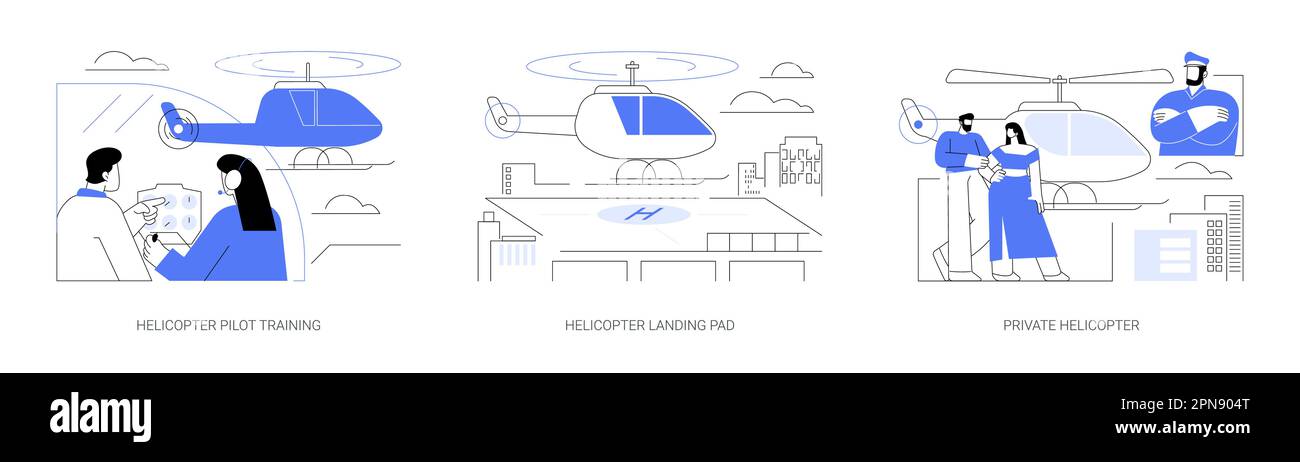 Helicopters for business or private use abstract concept vector ...