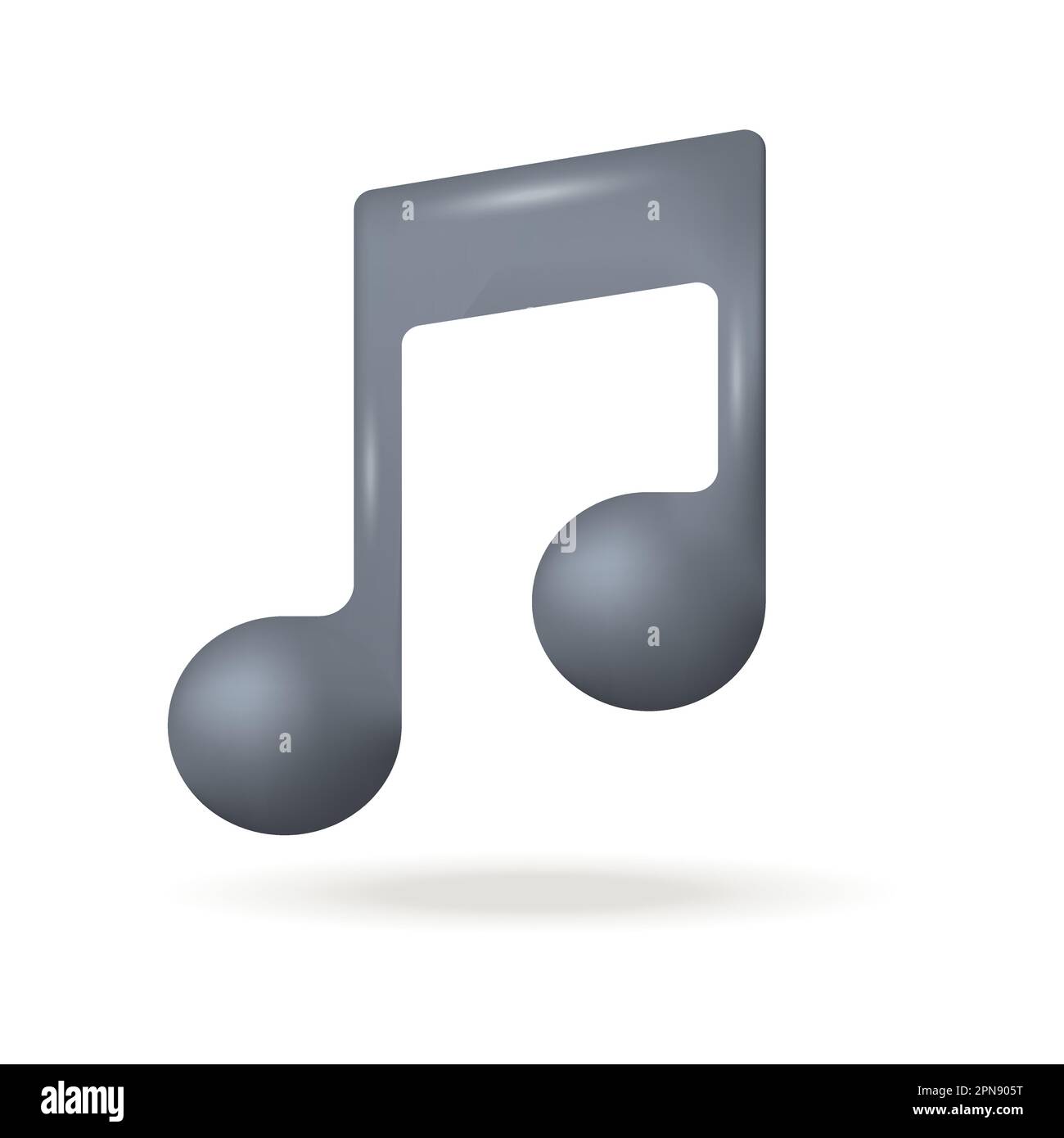 Black music note 3D icon Stock Vector Image & Art - Alamy