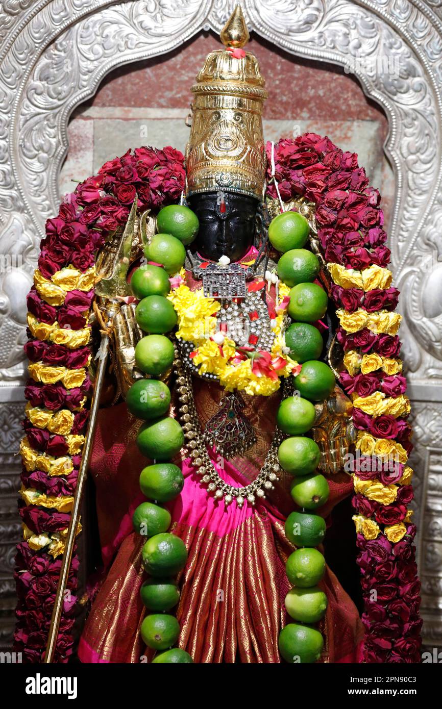 Sri Krishnan hindu temple. Durga Hindu Goddess of Strength and ...