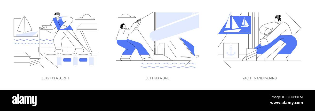 Sailing yacht abstract concept vector illustrations Stock Vector Image ...