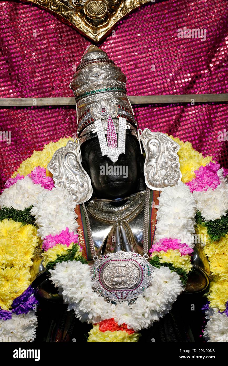 Sri Srinivasa Perumal hindu temple. Hanuman or Anjaneya, the Hindu ...