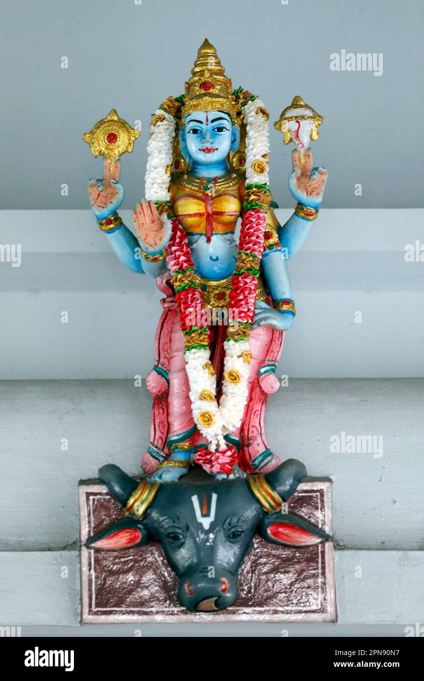 Sri Srinivasa Perumal hindu temple. Durga hindu Goddess of protection ...