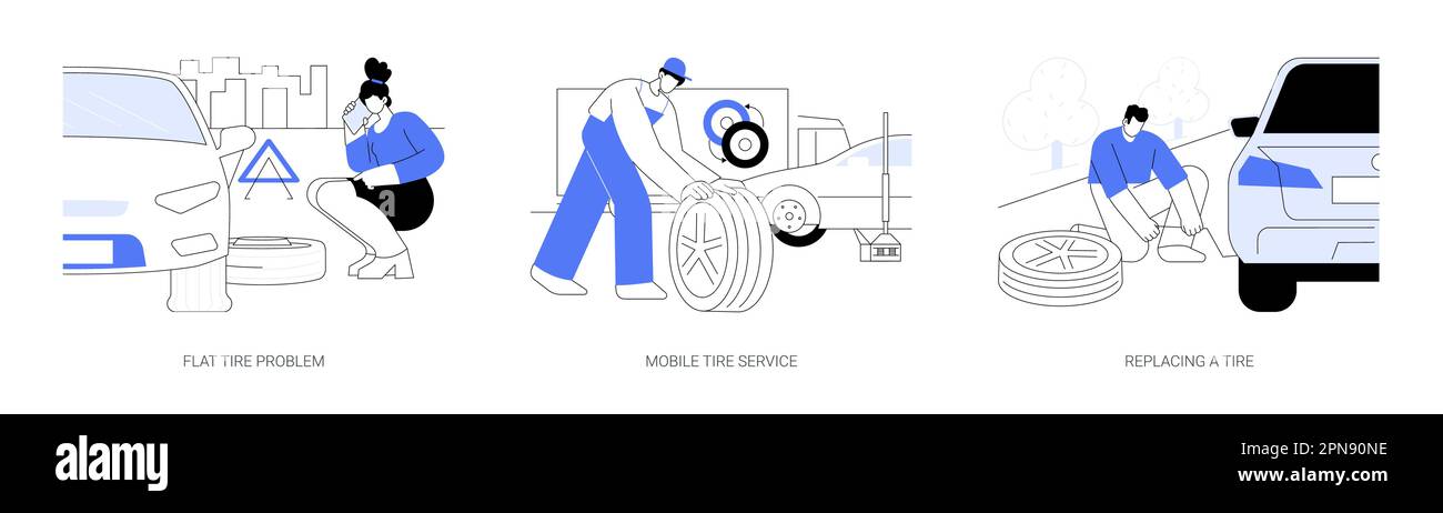 Car breakdown abstract concept vector illustrations Stock Vector Image ...