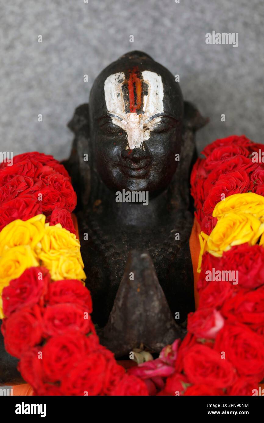 Sri Srinivasa Perumal hindu temple. Shrine of Hindu deity. Singapore ...